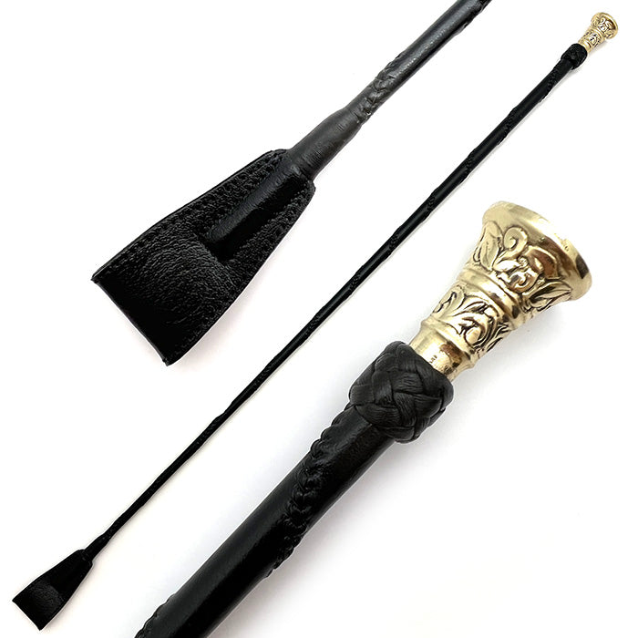 Black Crop with Brass Tulip Top – The Handsome Horse